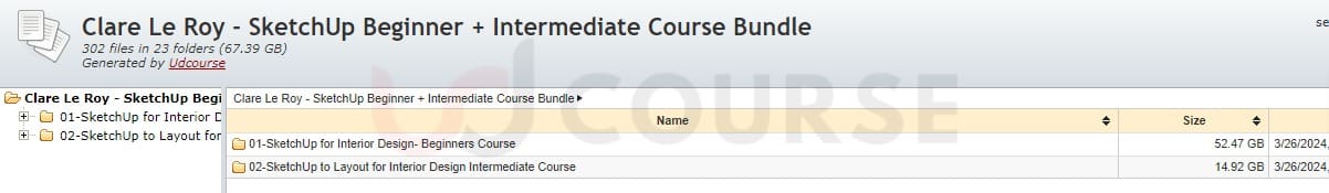 Clare Le Roy – SketchUp Beginner + Intermediate Course Bundle